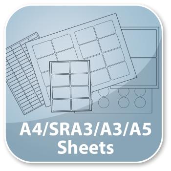 Labels By Sheet Size - Buy A4, A3 And SRA3 Labels Online